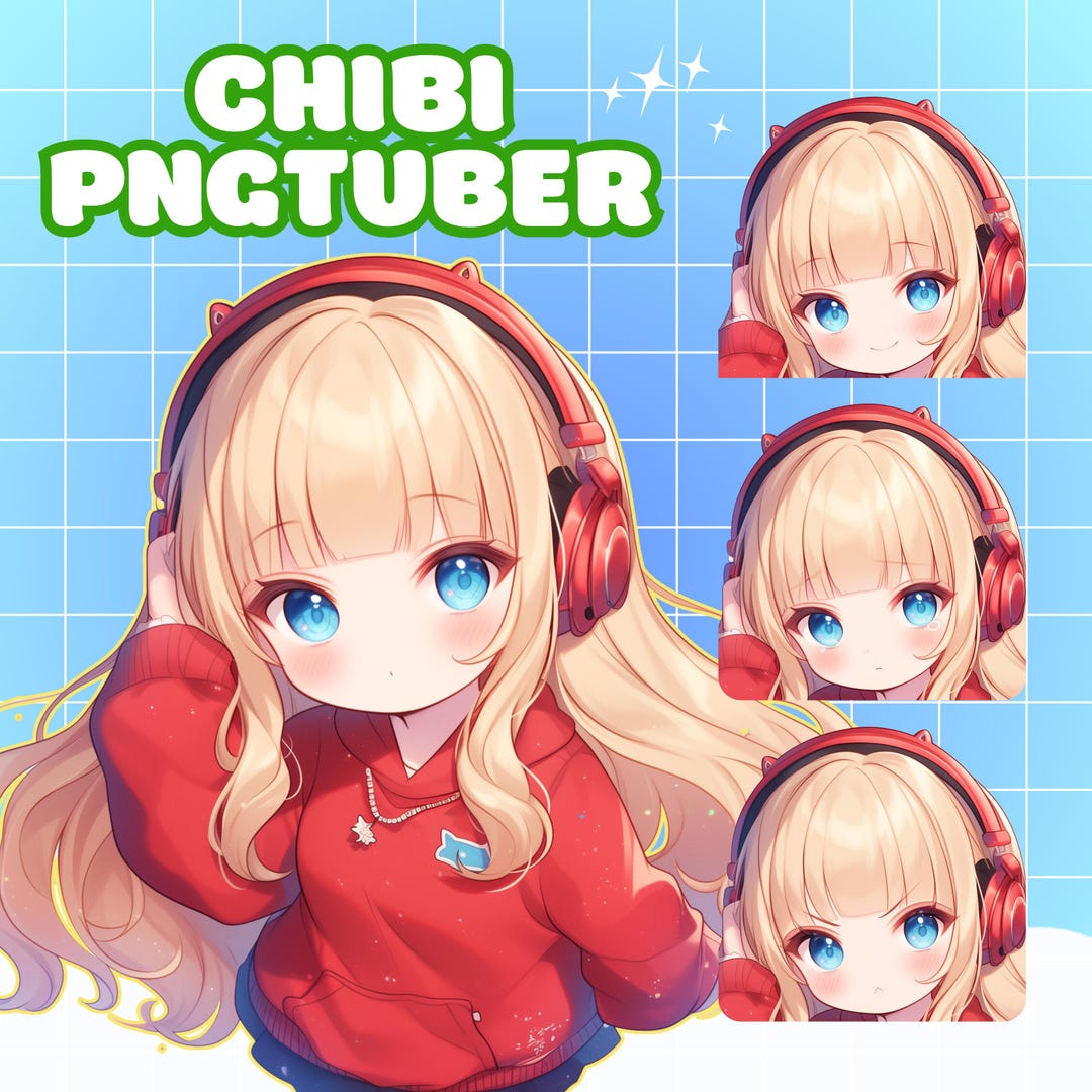 Chibi Pngtuber, Custom Chibi Pngtuber, Pngtuber, Pngtuber Commission ...