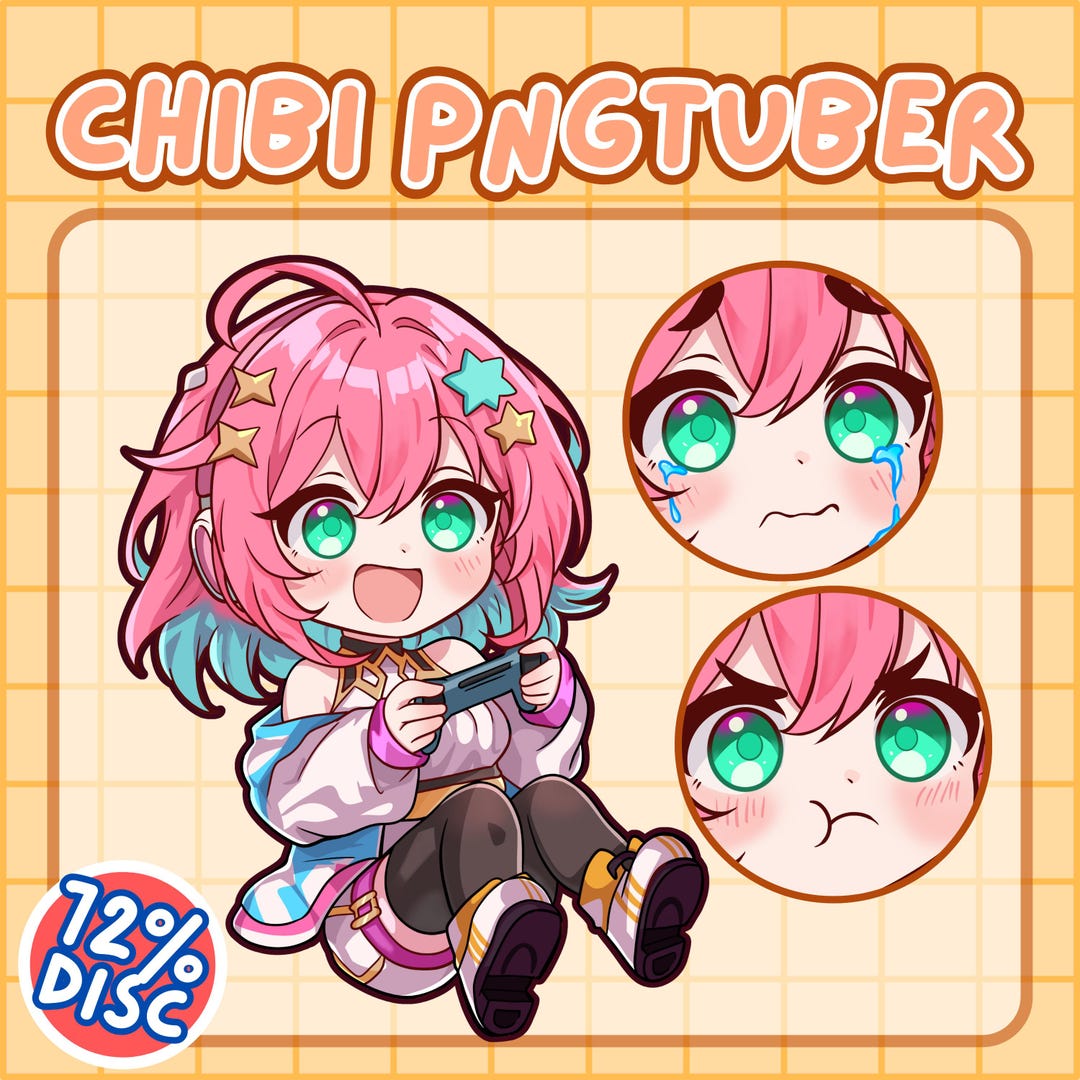 CHIBI PNGTUBER MODEL, Chibi Pngtuber, Pngtuber Anime, Chibi Character ...