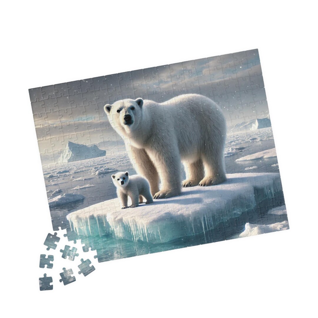 Puzzle, Polar Bear and Cub 110, 252, 520, 1014-piece Jigsaw - Etsy
