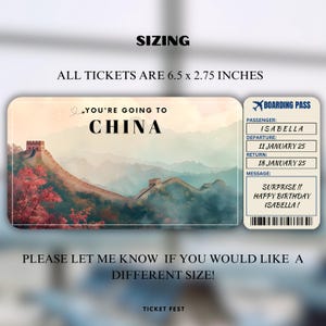China Editable Travel Boarding Pass, Surprise Trip Ticket Gift ...