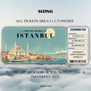 Istanbul Editable Travel Boarding Pass, Surprise Trip Ticket Gift ...