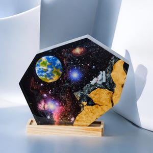 Lamp Galaxy Astronaut Resin,lamp Custom Resin,epoxy Resin Lamp,night ...