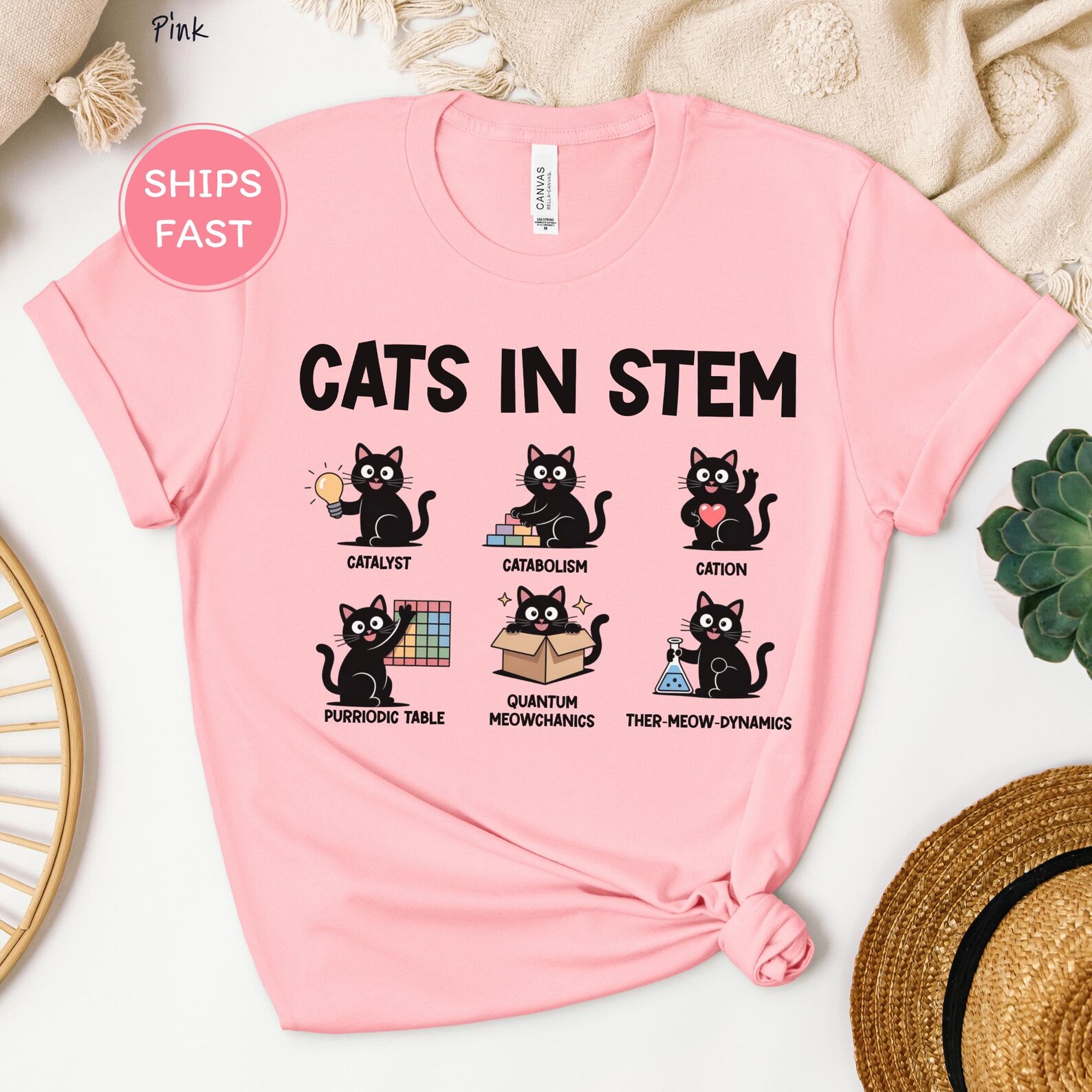 Cats in STEM Shirt: Science Cat Pun Tee for Teachers and Cat Lovers - Etsy