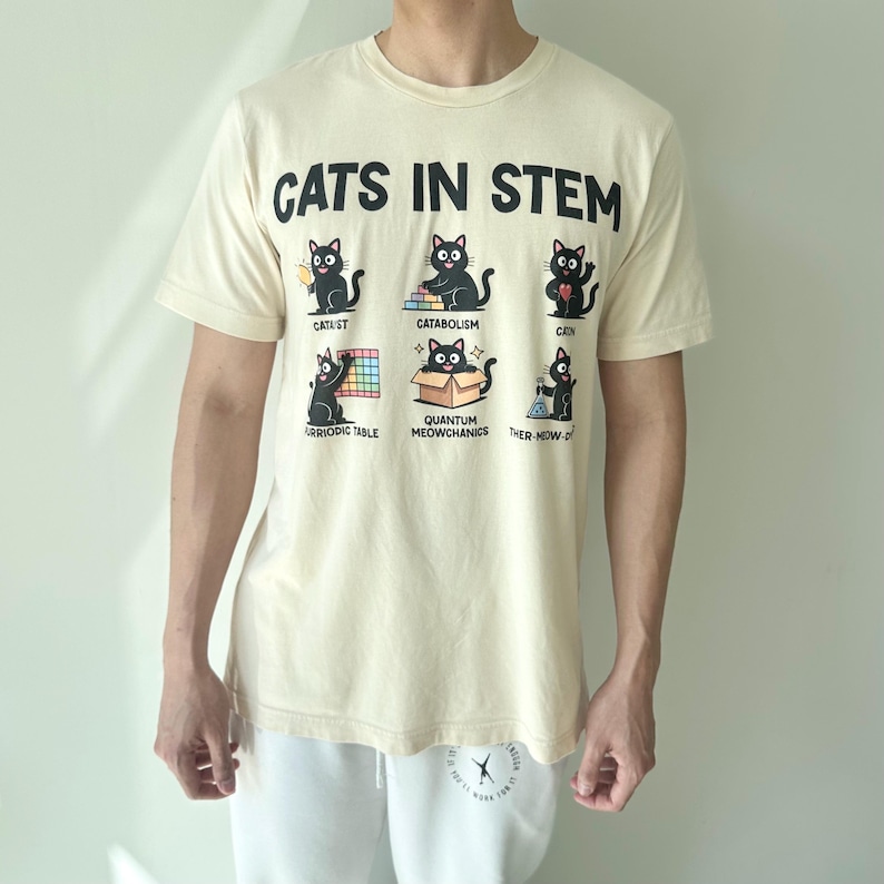 Cats in STEM Shirt: Science Cat Pun Tee for Teachers and Cat Lovers - Etsy