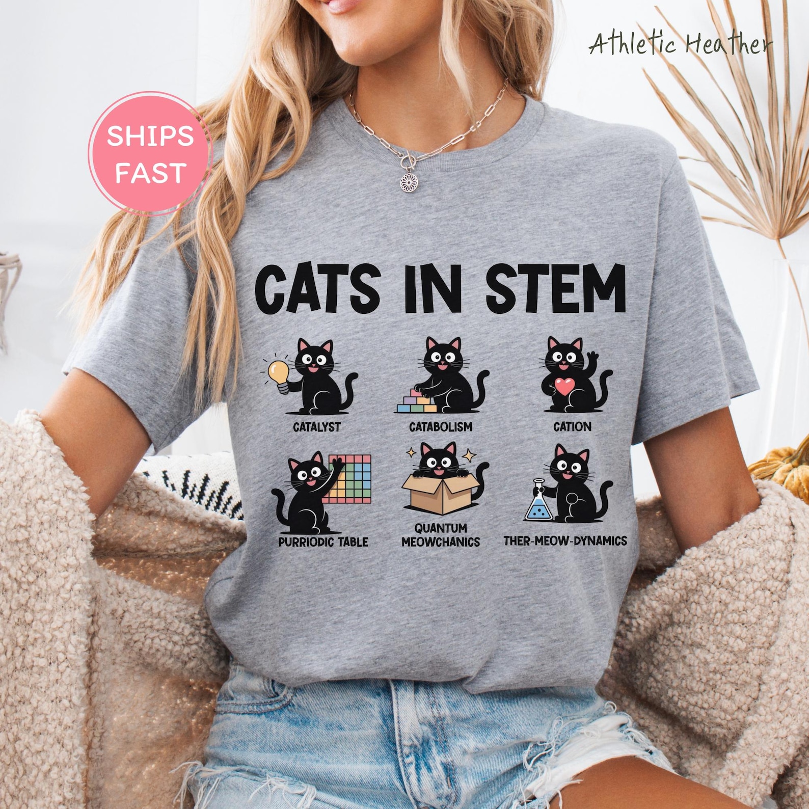 Cats in STEM Shirt: Science Cat Pun Tee for Teachers and Cat Lovers - Etsy