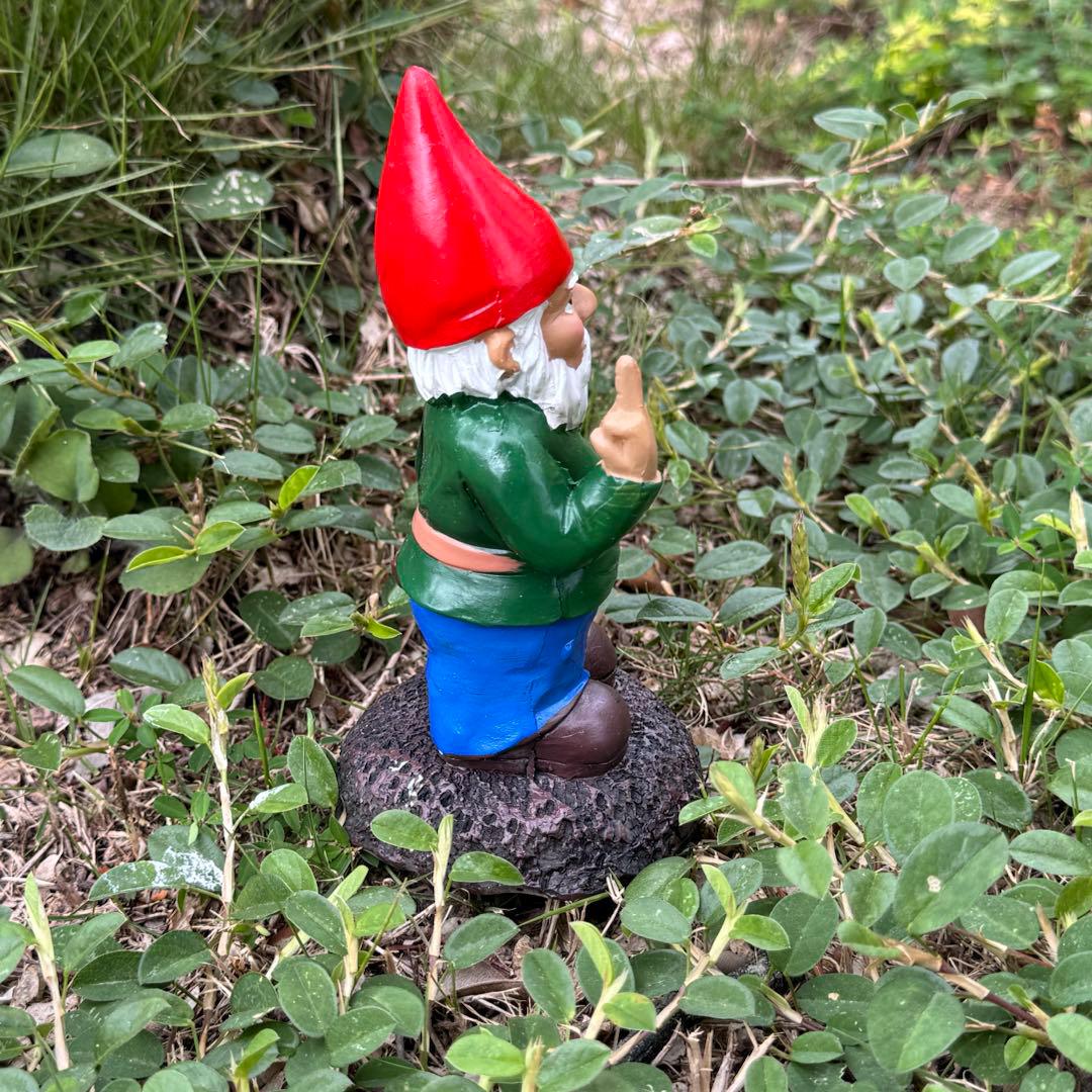 Garden Gnome Outdoor Statue Figurine,drinking Middle Finger Gnome for ...
