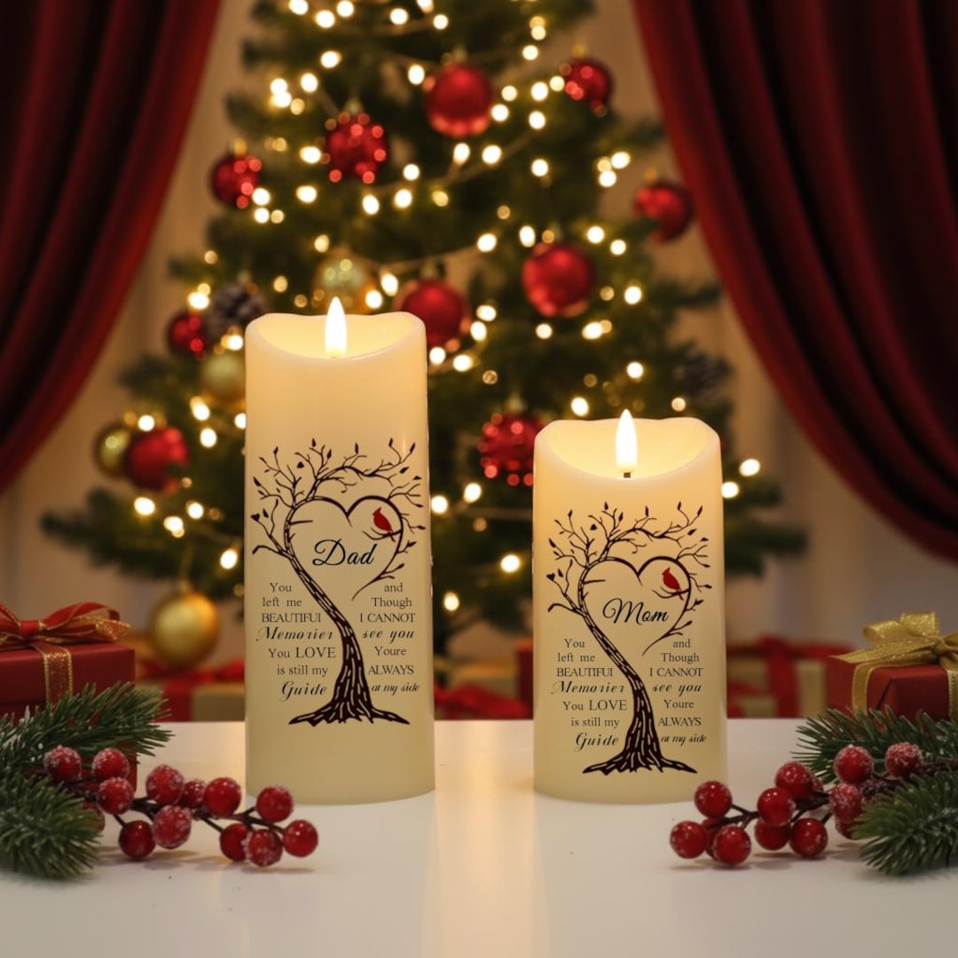Personalized Memorial LED Candle,custom Love Tree Sympathy Candle,custom Name Led Candle ...