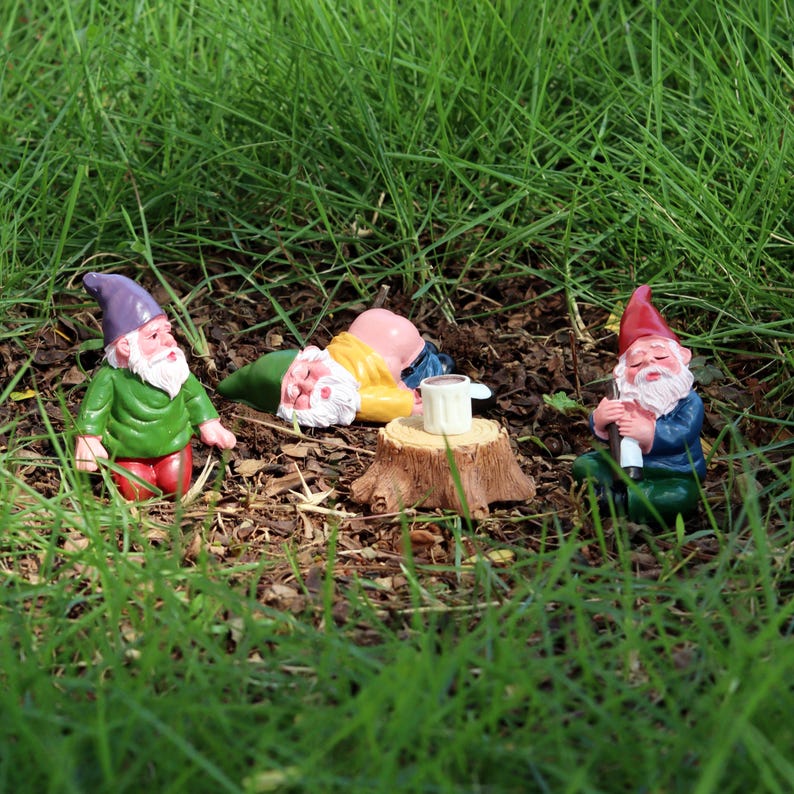 Garden Gnome Outdoor Statue Figurine,party Drinking Gnome for Fairy ...
