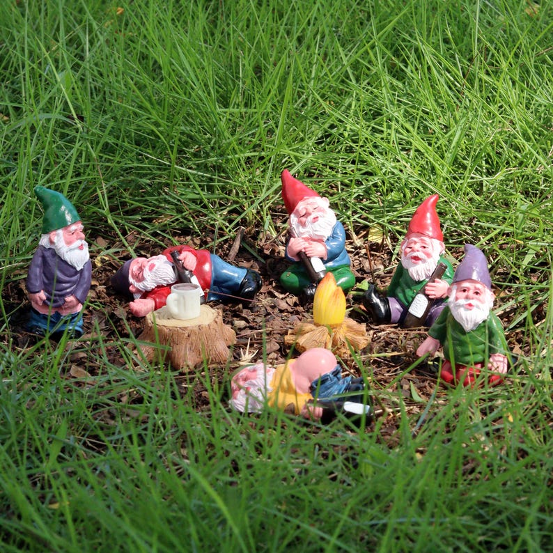 Garden Gnome Outdoor Statue Figurine,party Drinking Gnome for Fairy ...