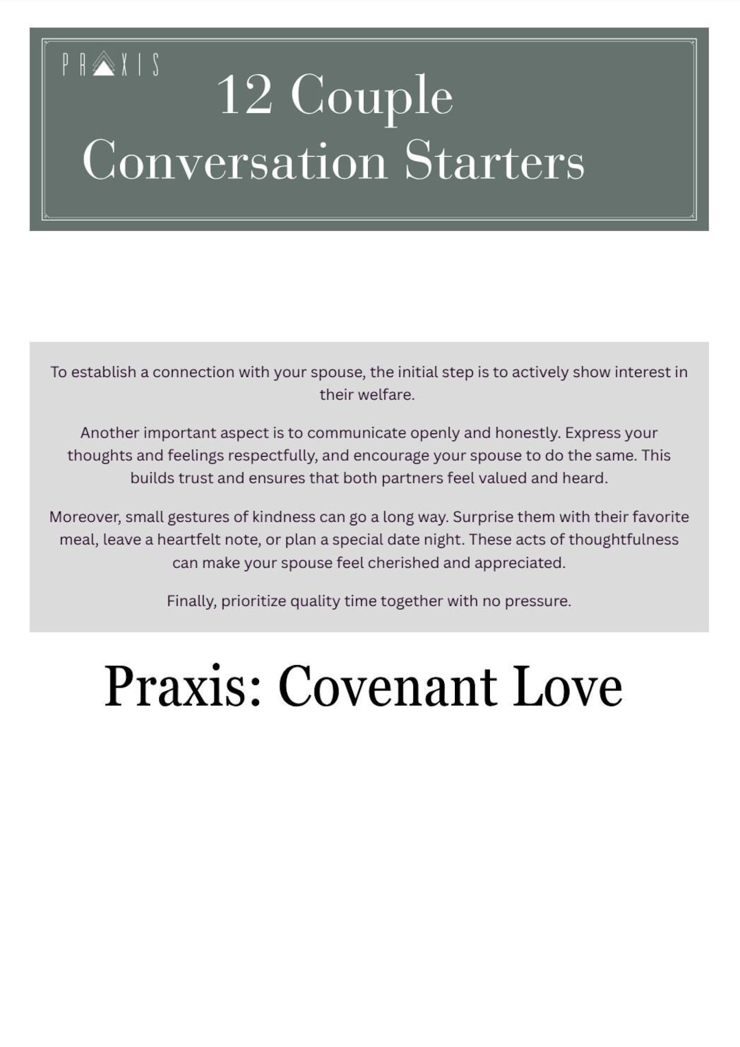 12 Christian Conversation Starters for Couples | Faith-based ...