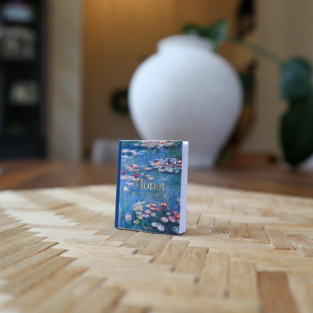 Miniature Monet Book 1:12 Scale | Artist Book for Dollhouse | Miniature ...