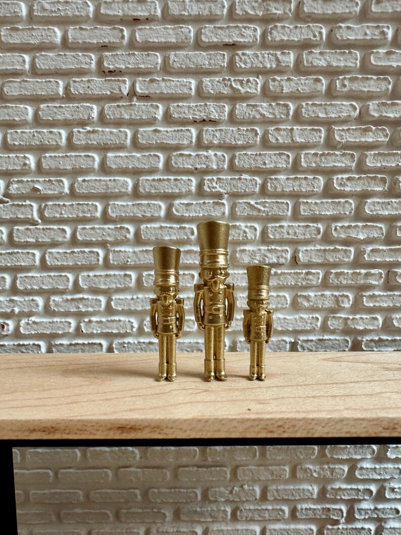 Miniature Toy Soldiers Set of 3 | Nutcracker Christmas Decor | 1:12 ...