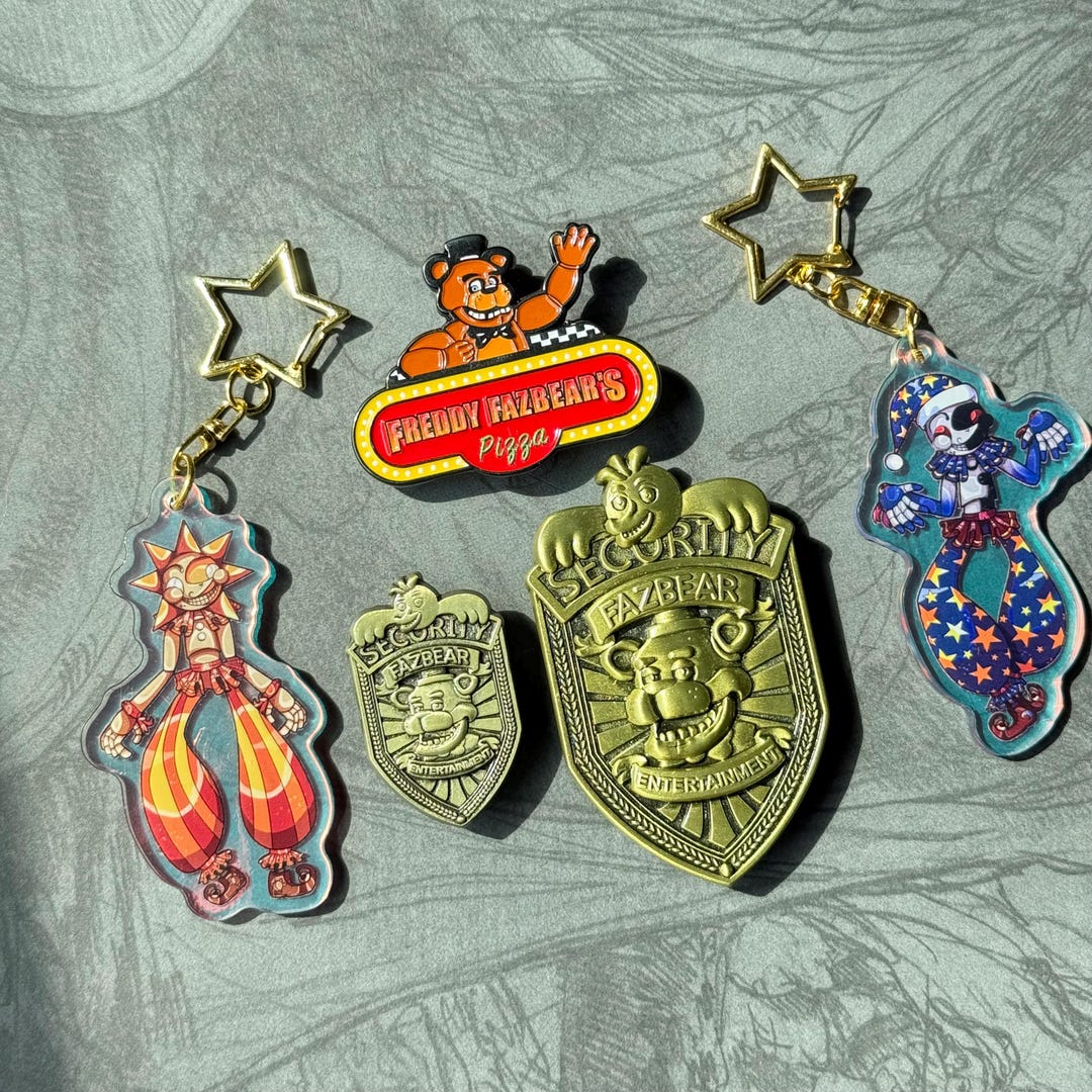 Five Nights at Freddy's Badge, Fnaf Cosplay Pin, Video Game Pin Badge ...
