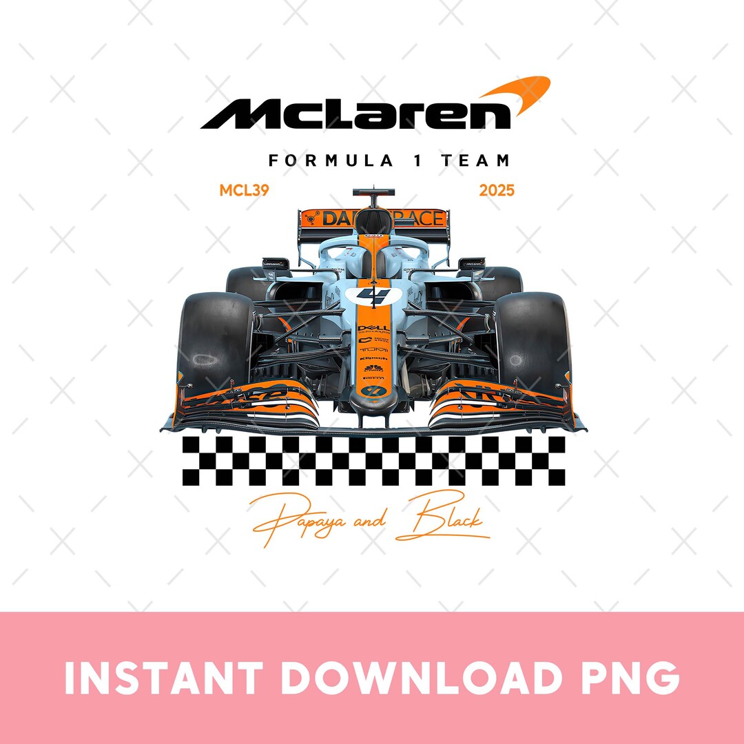 Mclaren F1 2025 Car PNG, Formula One Racing Digital Download, MCL39 ...