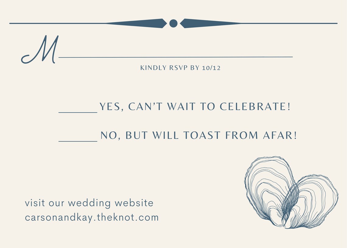 Cape Cod Inspired Wedding Invite Template - Etsy