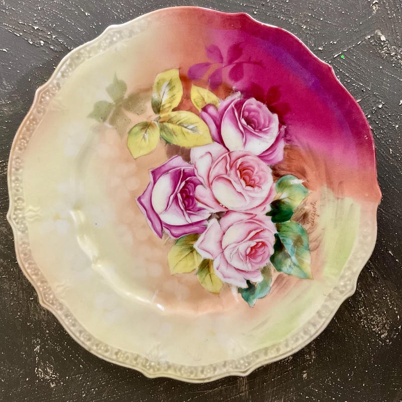 Hand Painted Roses - Etsy