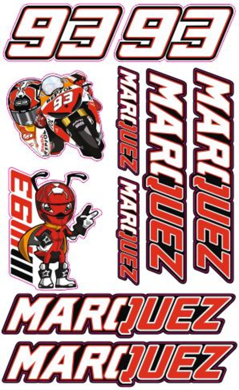Marquez 93 Ant Motor – Digital Sticker Set | Motogp Decals | Instant ...