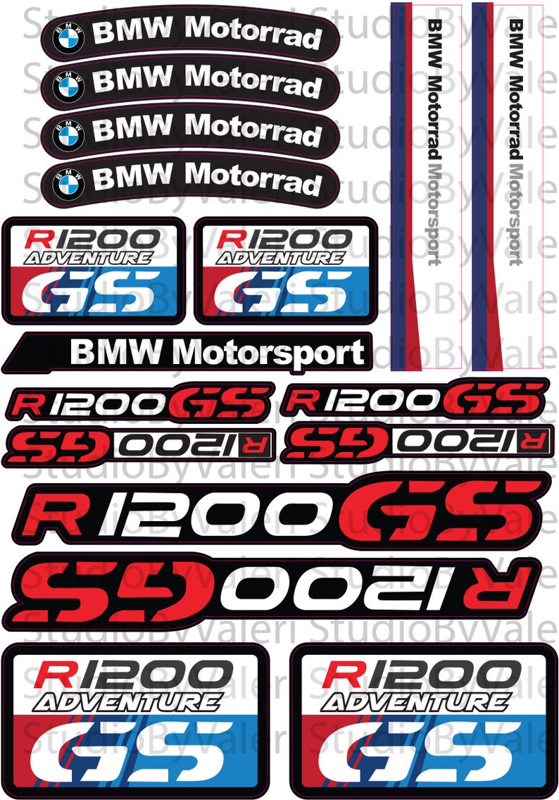 R1200 Adventure GS Digital Stickers (PDF & CDR) - Etsy