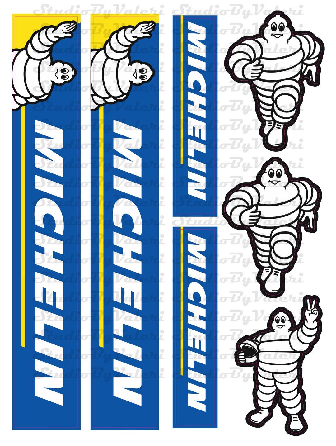 Michelin Stickers | CDR & PDF Files | Ready for Print and Cut | Instant ...