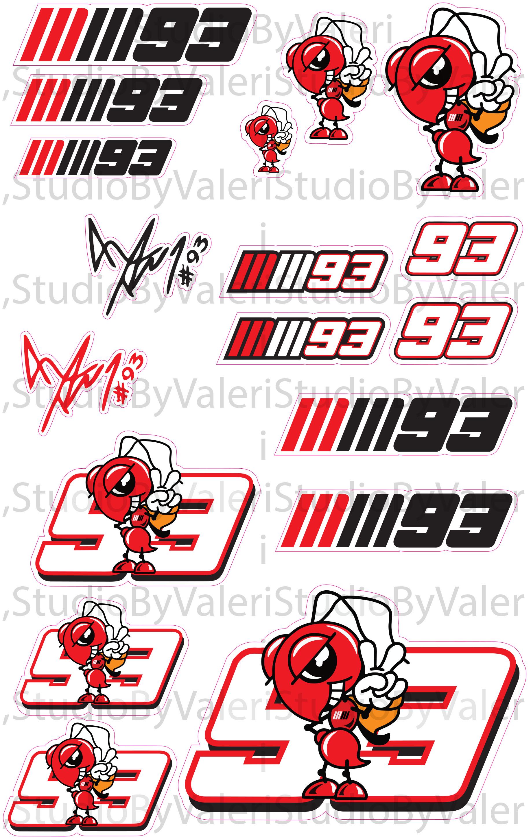 Marc Marquez Color PDF, CDR | Silhouette & Vector File | Digital ...