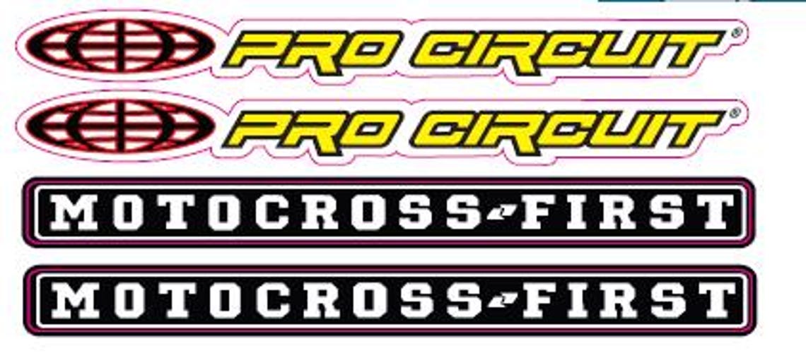 Motocross Sponsor Stickers Digital Set | Motorcycle Decals | Instant ...