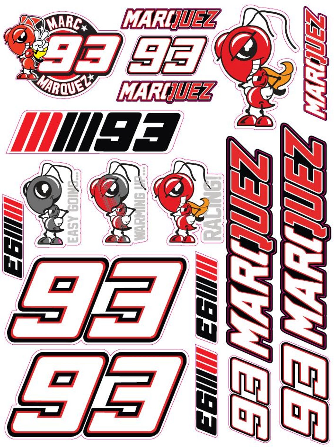 Marc Marquez Color PDF, CDR | Silhouette & Vector File | Digital ...