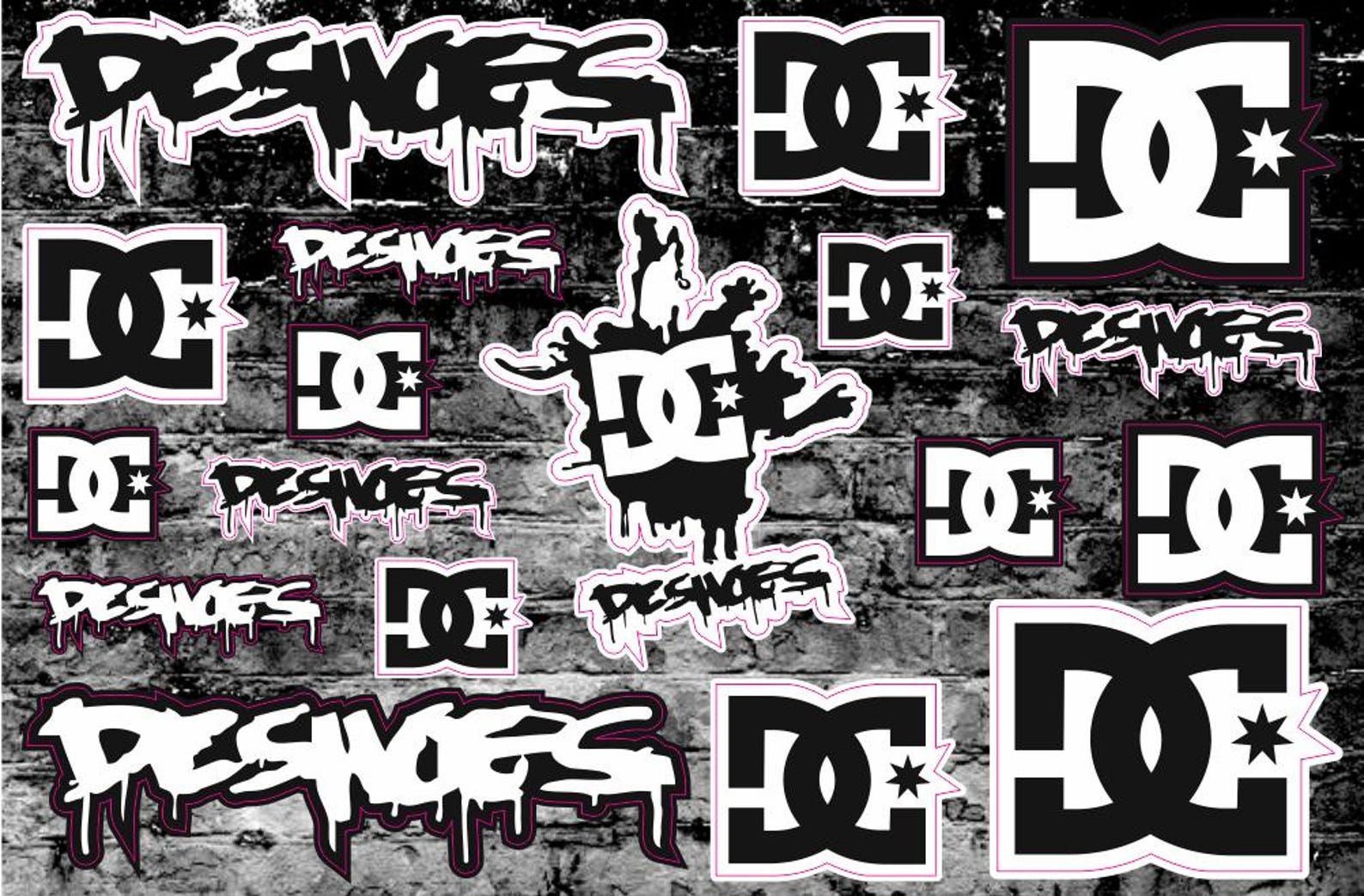 DC Shoes Black & White Set – Digital Sticker Pack | Instant Download - Etsy