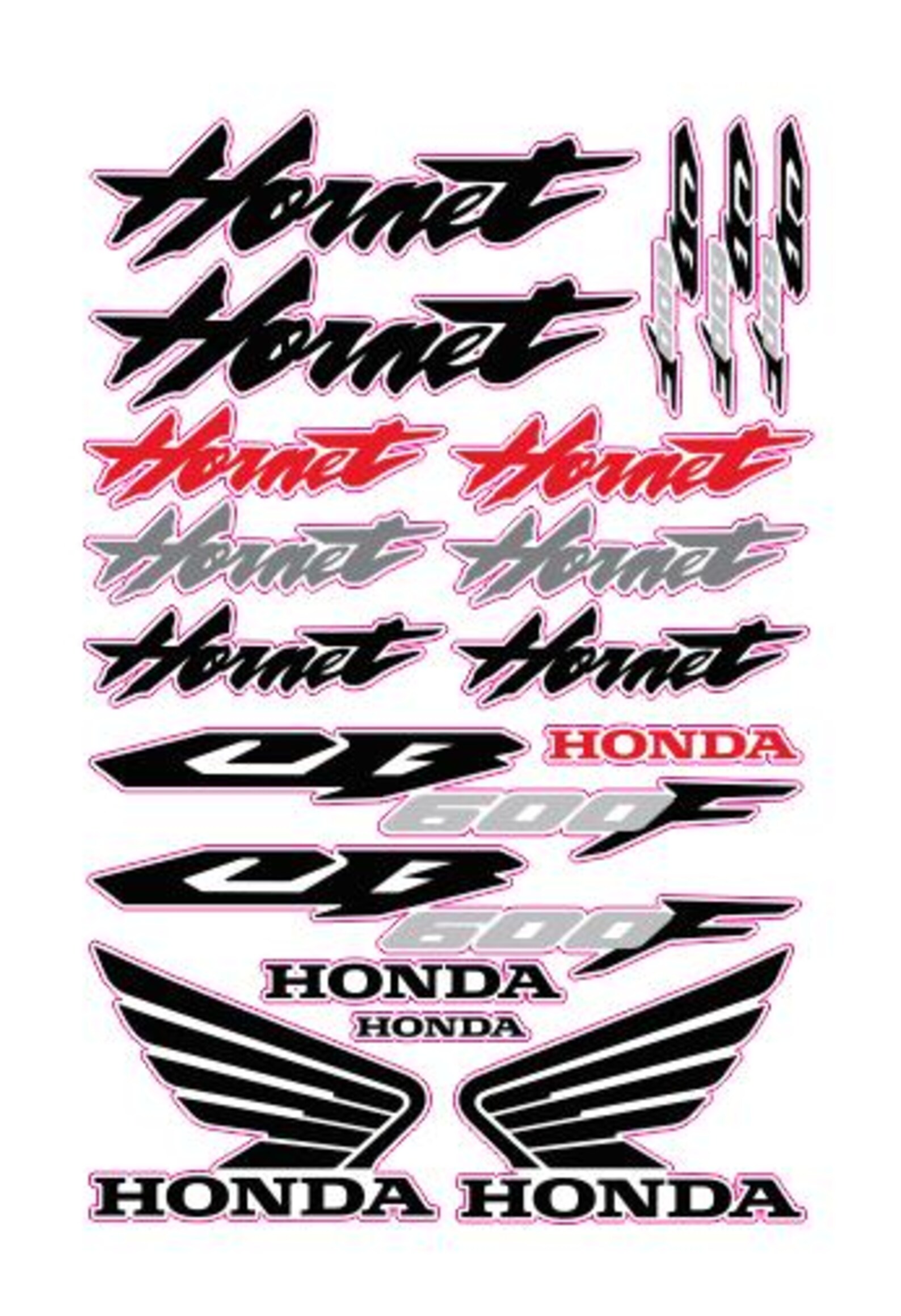 Honda Hornet 600 Digital Sticker Set | Motorcycle Decals & Graphics ...