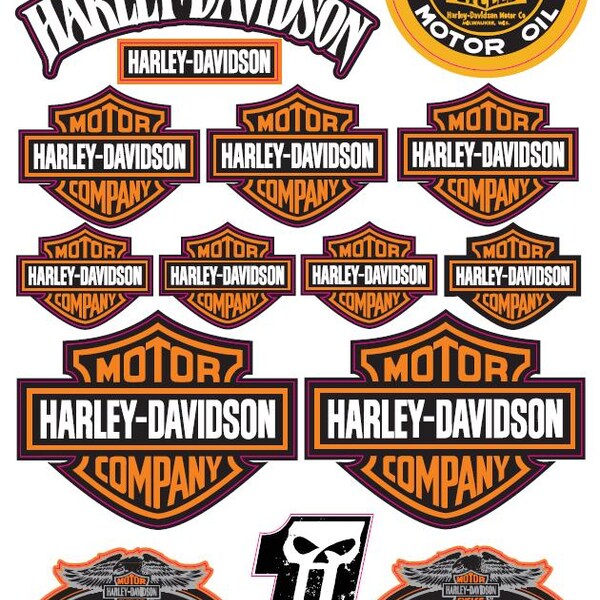 Harley Davidson Stickers and Decals - Etsy