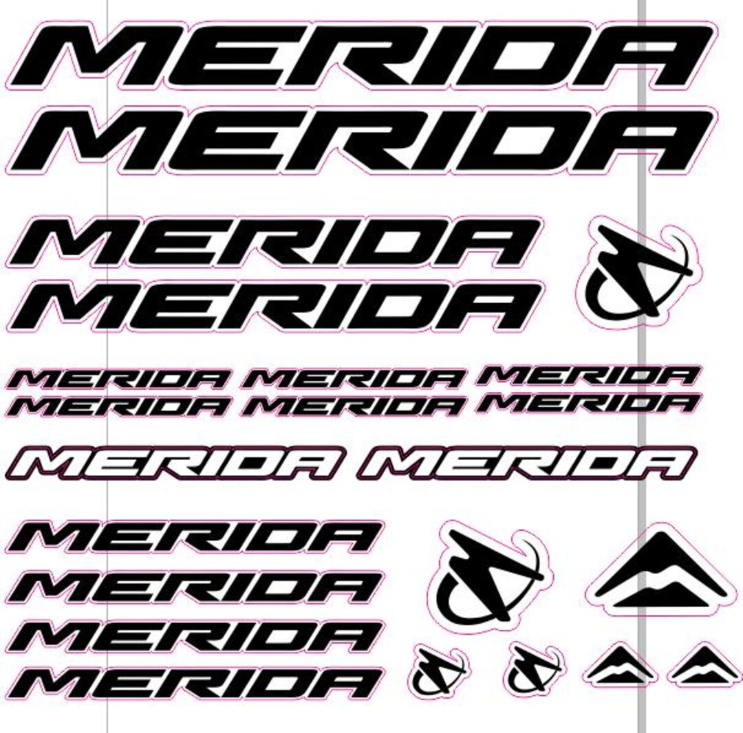 Merida Bike Sponsor Kit Black Face | Digital Sticker Set | Instant ...
