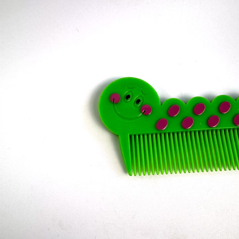 Vintage Avon Curly Caterpillar Novelty Children's Comb - Kid's Green ...