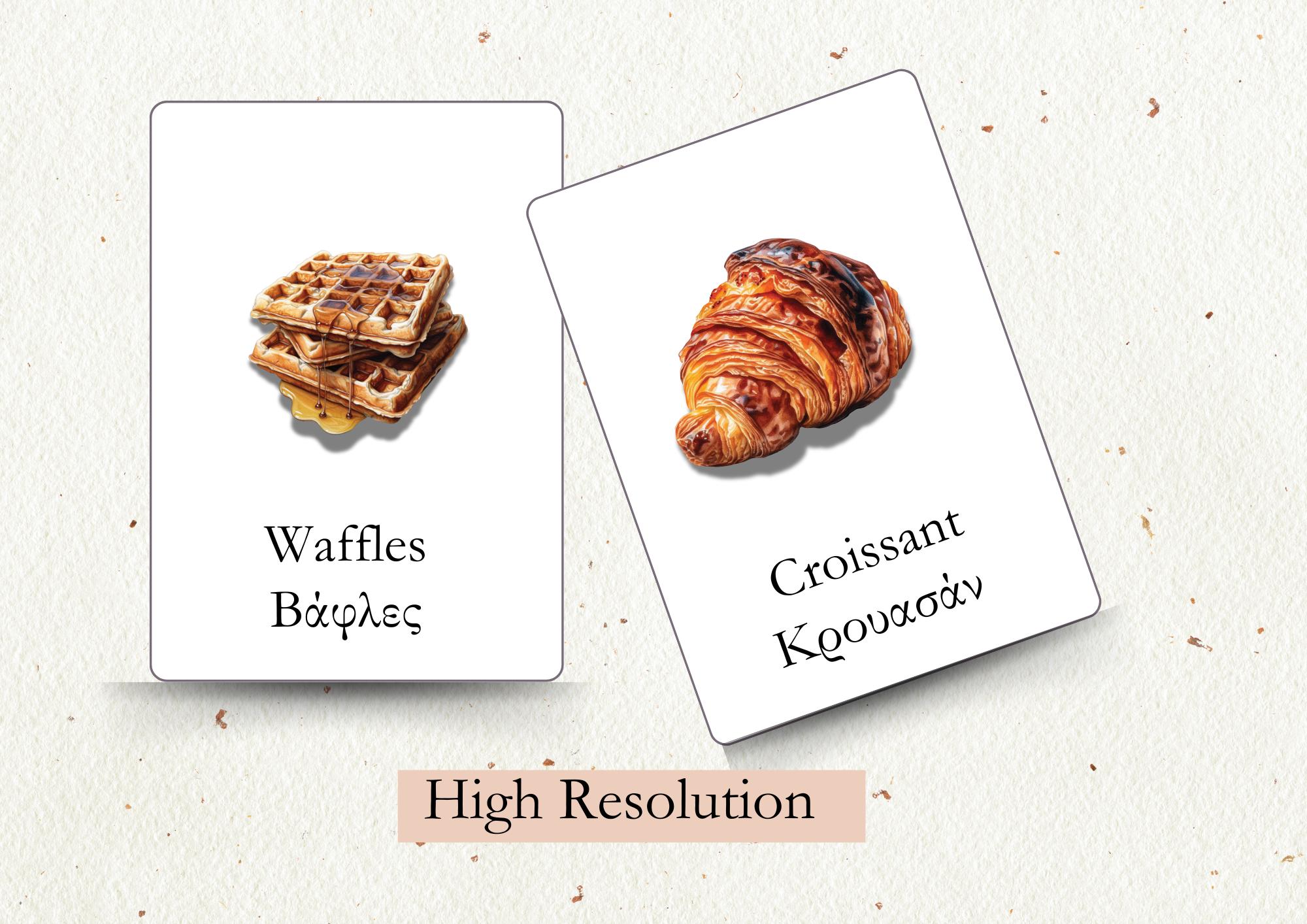 Printable Flashcards, English to Greek,bilingual Activity,kids Activity ...