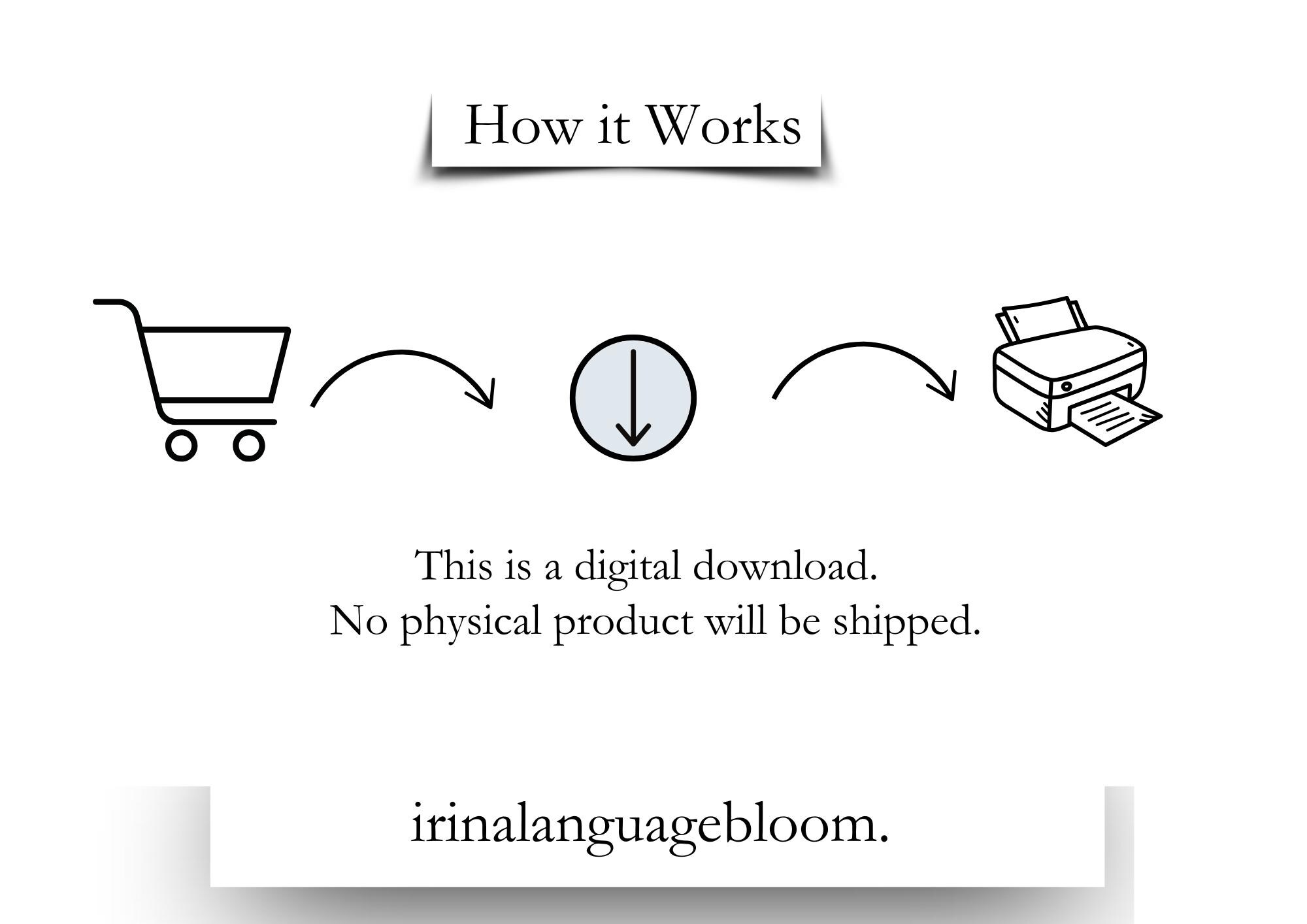 Printable Flashcards, English to Greek,bilingual Activity,kids Activity ...