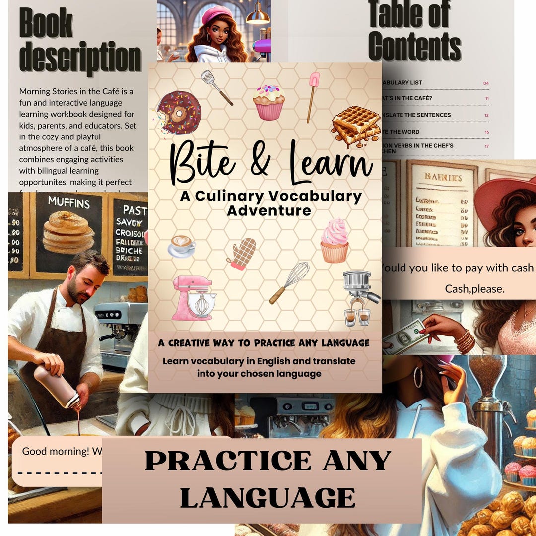 Bilingual Workbook,printable Language Resource,language Learning ...