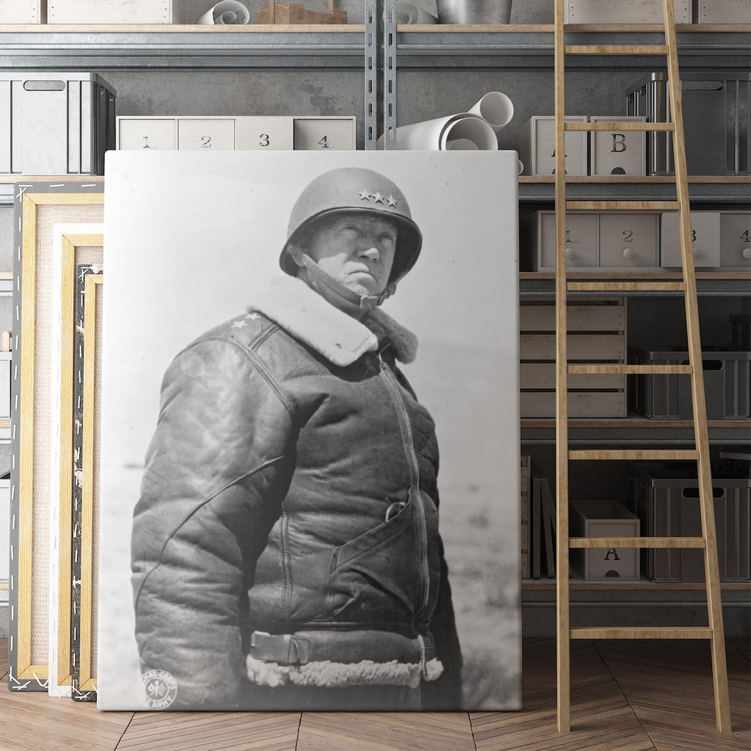 General George S Patton Canvas Wall Art Print Iconic Posters Prints ...