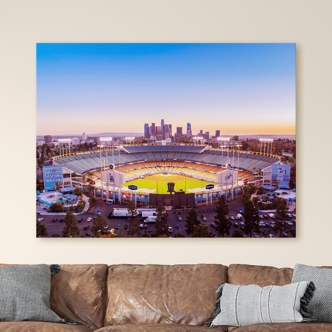 Dodgers Stadium Los Angeles | Canvas Wall Art Print | Iconic Posters ...