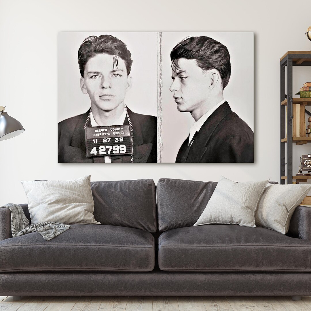 Frank Sinatra Prison Mug Shots Canvas Wall Art Print Iconic Posters ...