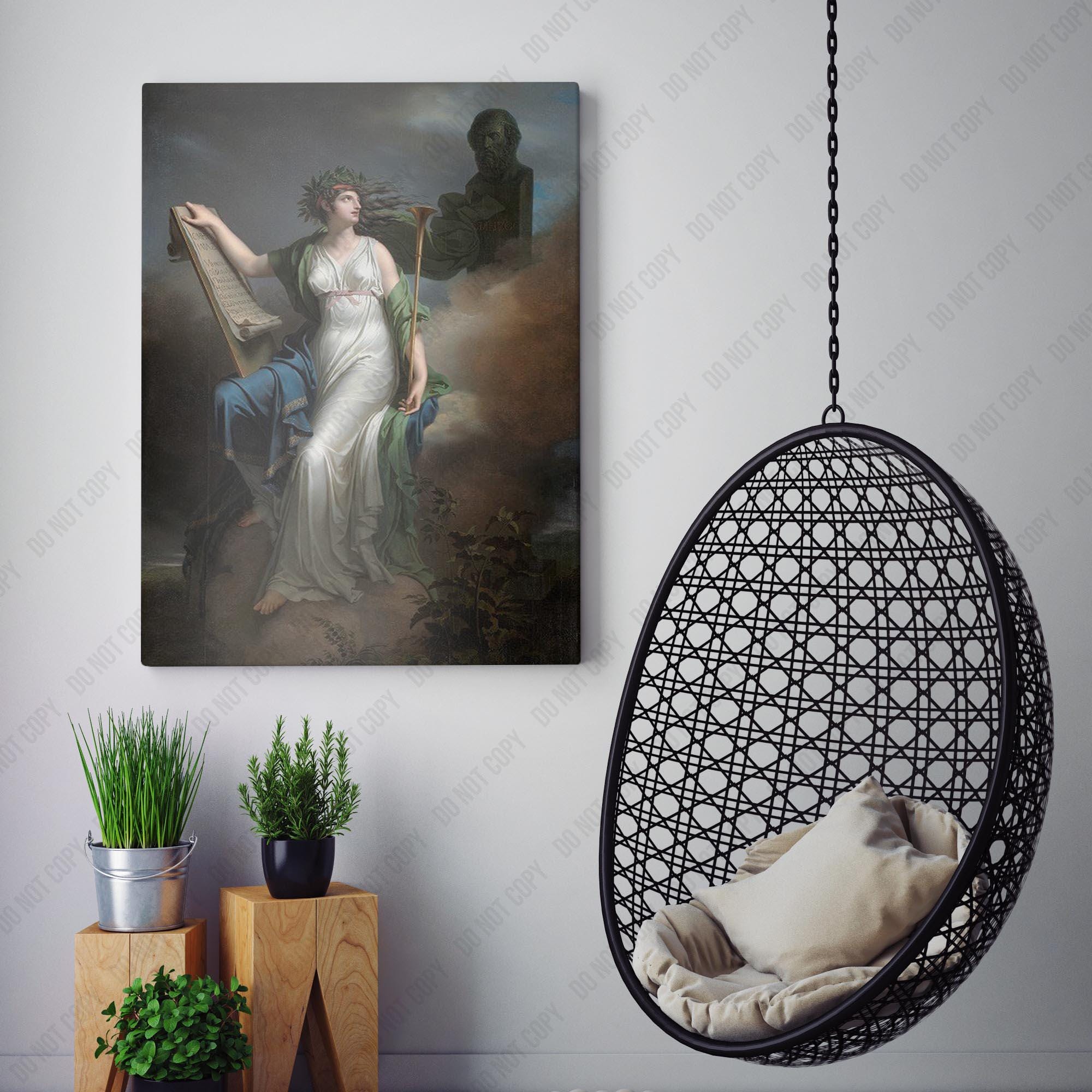 Calliope, Muse of Epic Poetry 1798 by Charles Meynier Canvas Wall Art ...