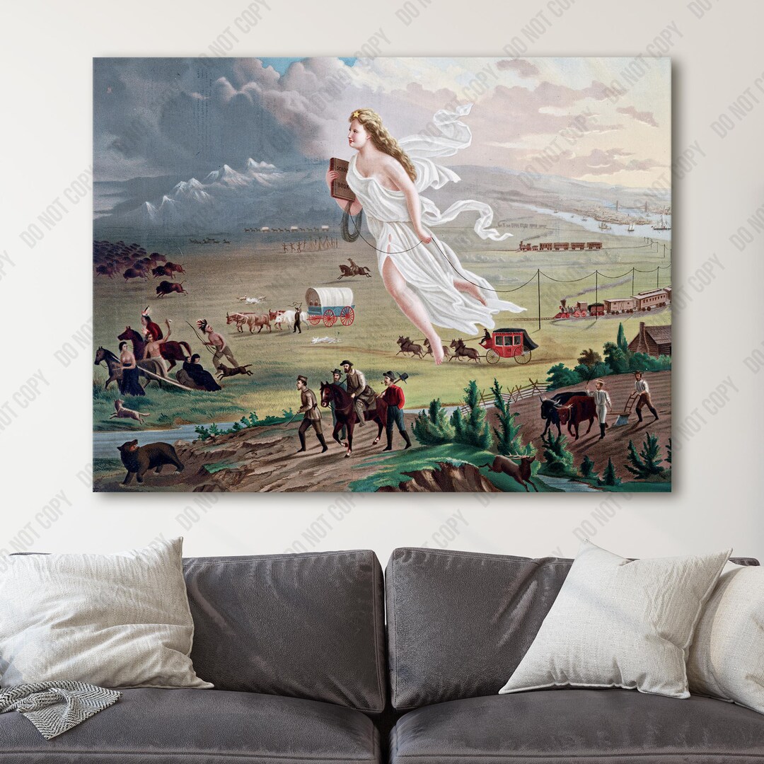 American Progress by John Gast - Manifest Destiny | Canvas Wall Art ...