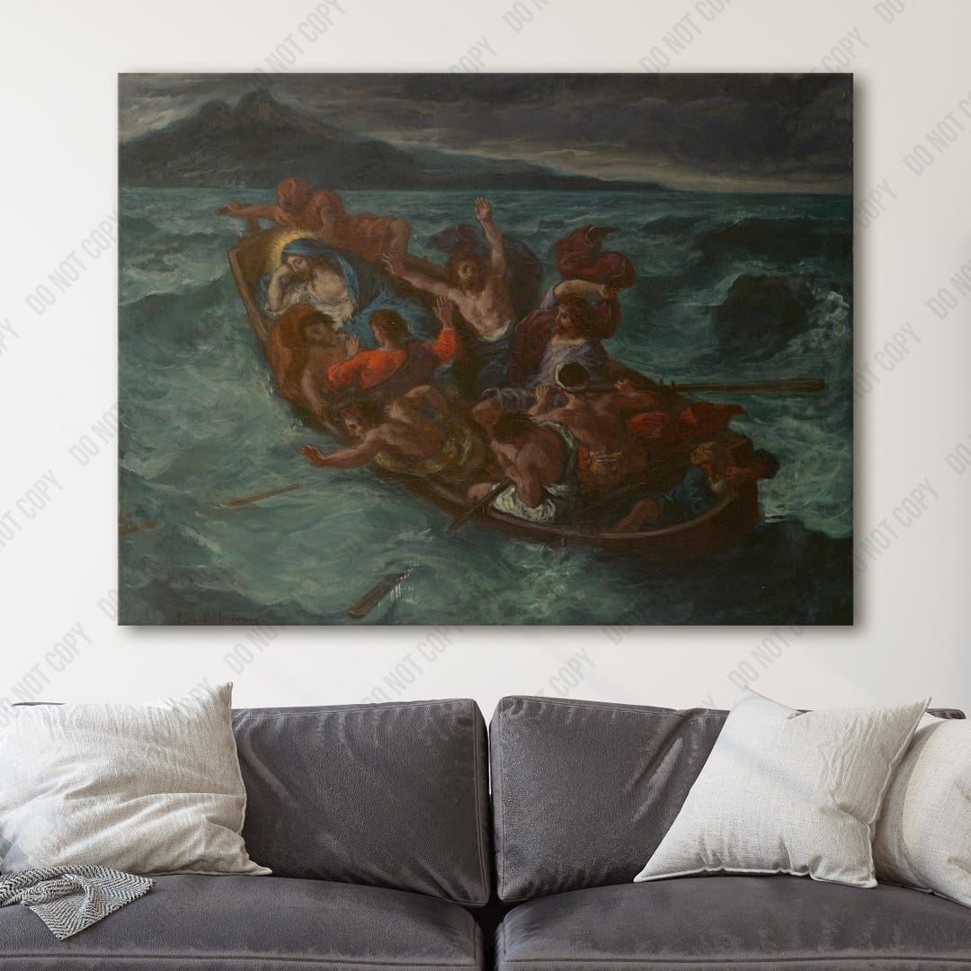 Christ Asleep During the Tempest 1853 by Eugène Delacroix Canvas Wall ...