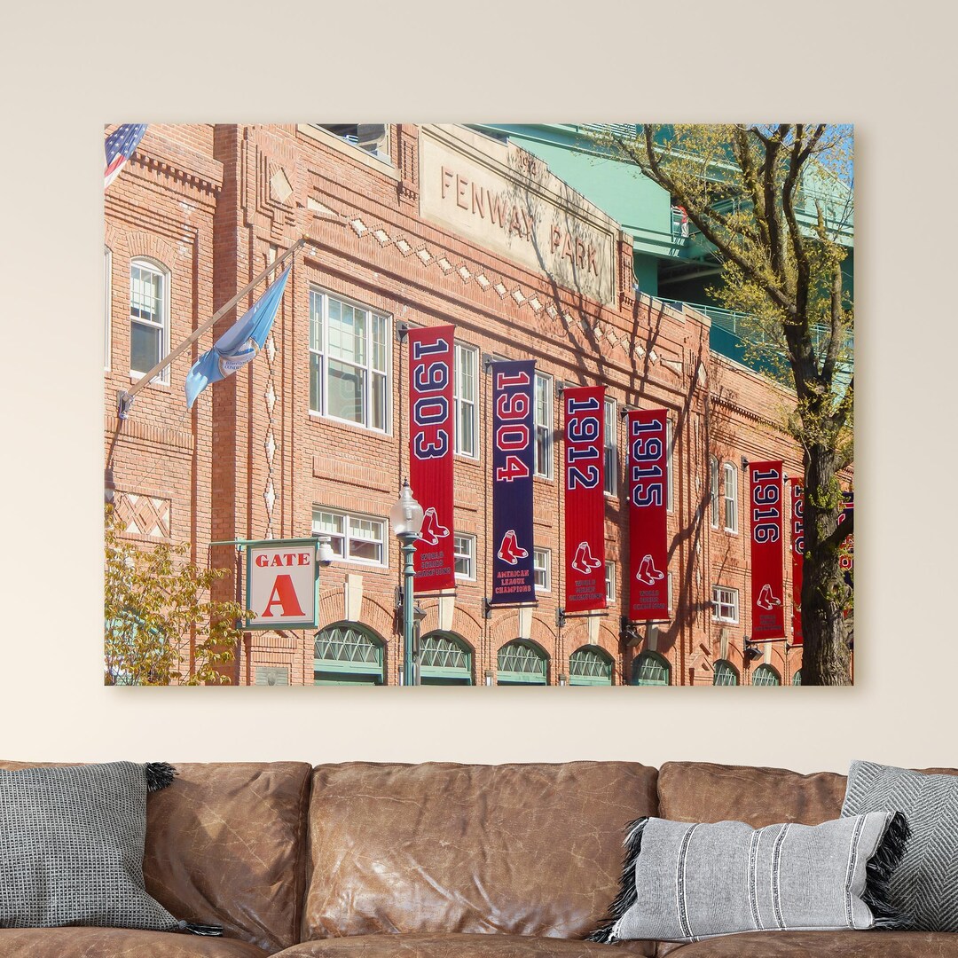 Fenway Park Pennants | Canvas Wall Art Print | Iconic Posters Prints ...
