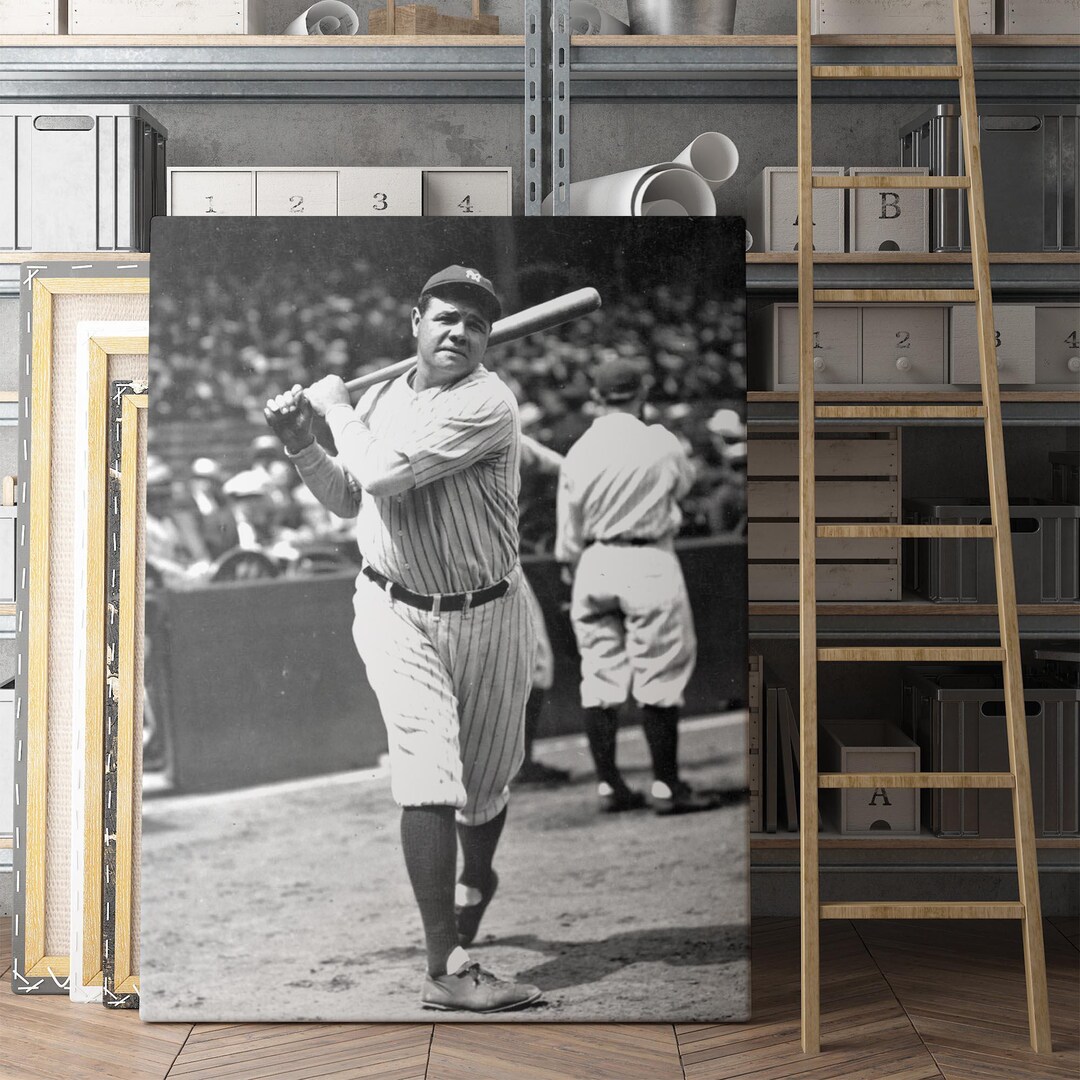 Babe Ruth at Bat | Canvas Wall Art Print | Iconic Posters Prints ...