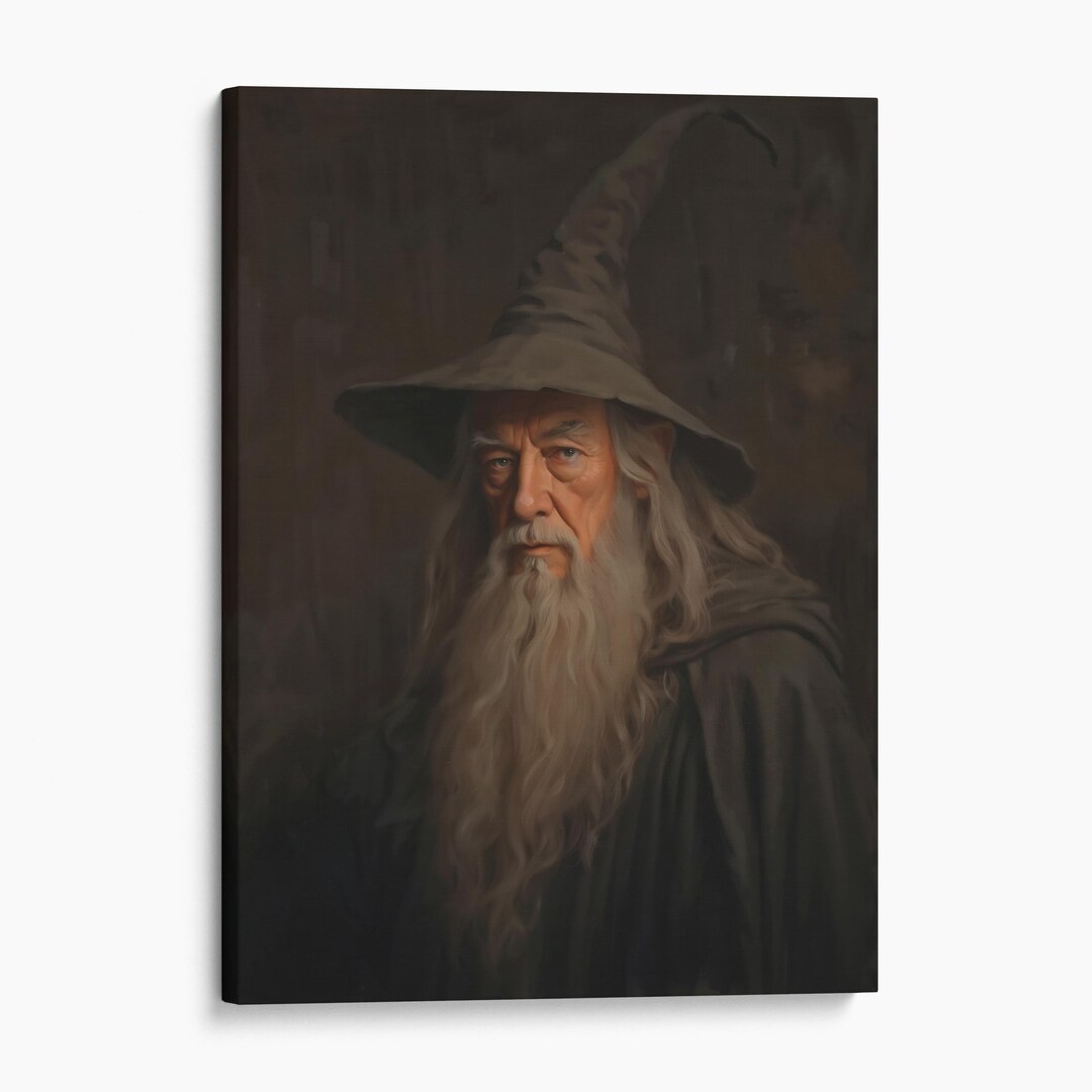 The Lord of the Rings: Gandalf the Grey Canvas Wall Art Print Iconic ...