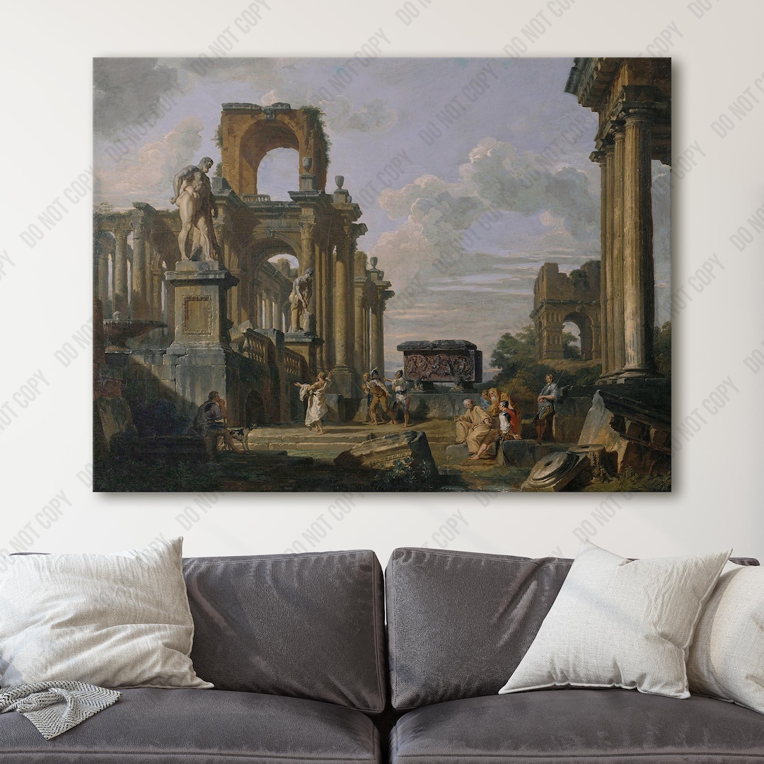 Architectural Capriccio of Roman Forum by Giovanni Paolo Panini ...