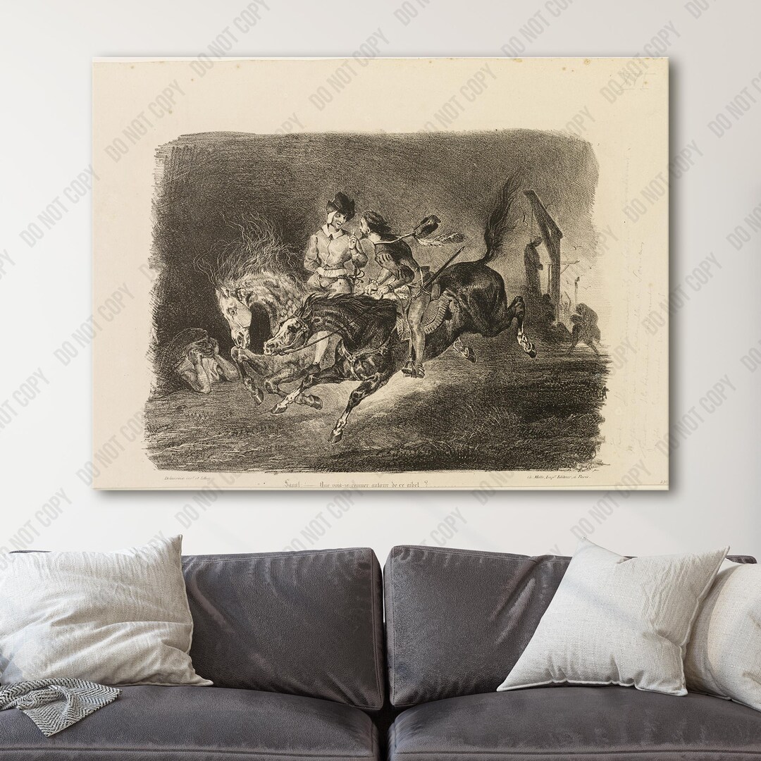 Faust and Mephistopheles the Witches Sabbath by Eugène Delacroix | Canvas Wall Art Print ...
