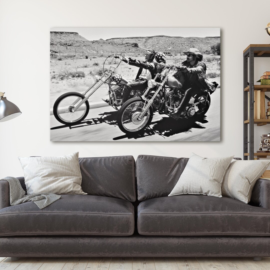 Easy Rider Black & White | Canvas Wall Art Print | Iconic Posters ...