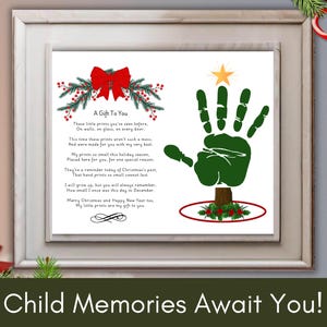 Kids Christmas Tree Handprint Craft, Babys "my First Christmas ...