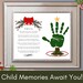 Kids Christmas Tree Handprint Craft, Babys "my First Christmas ...