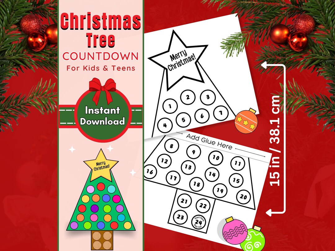Christmas Coloring Advent Calendar for Kids & Teens, Countdown Activity ...