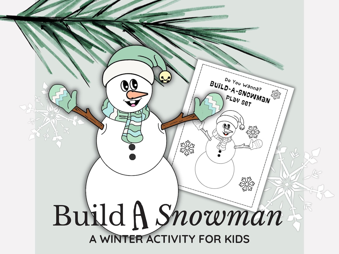 Build A Snowman Printable Play Set for Kids, Create Your Own Magic ...